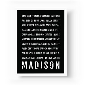 Madison Print, Madison Subway Sign Poster, Wisconsin Wall Art, Décor ...