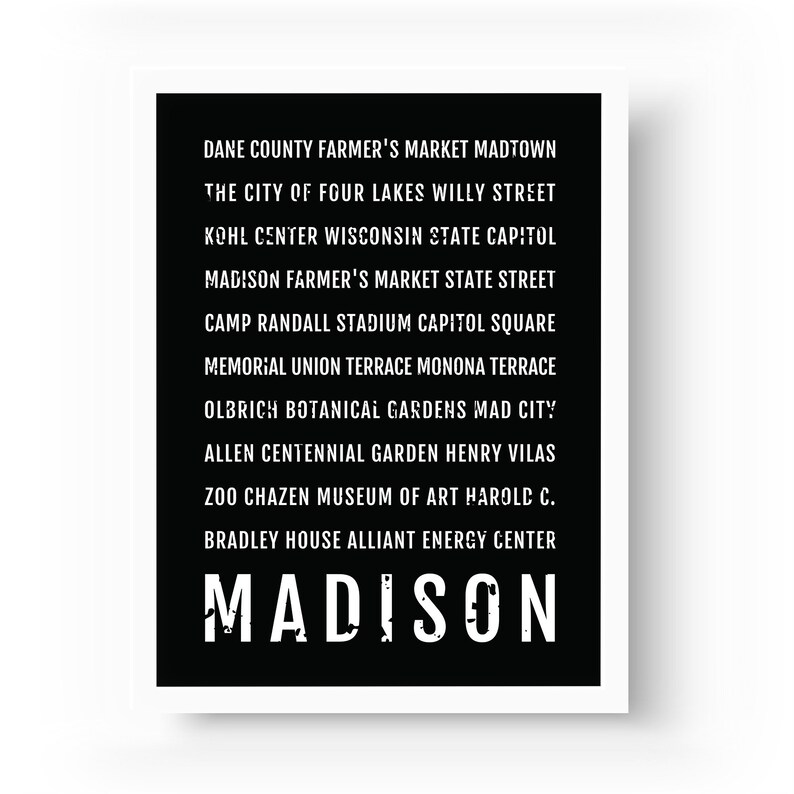 Madison Print Madison Subway Sign Poster Wisconsin Wall Art - Etsy