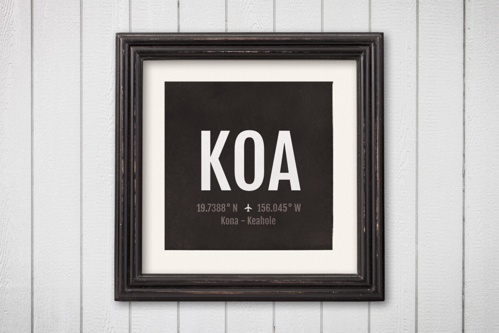 Kona Airport Code Print KOA Aviation Art Hawaii Airplane - Etsy