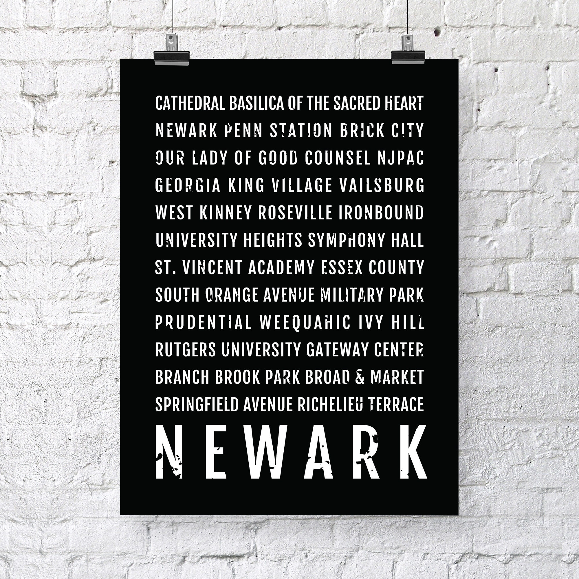 Newark Print Newark Subway Sign Poster New Jersey Wall Art - Etsy