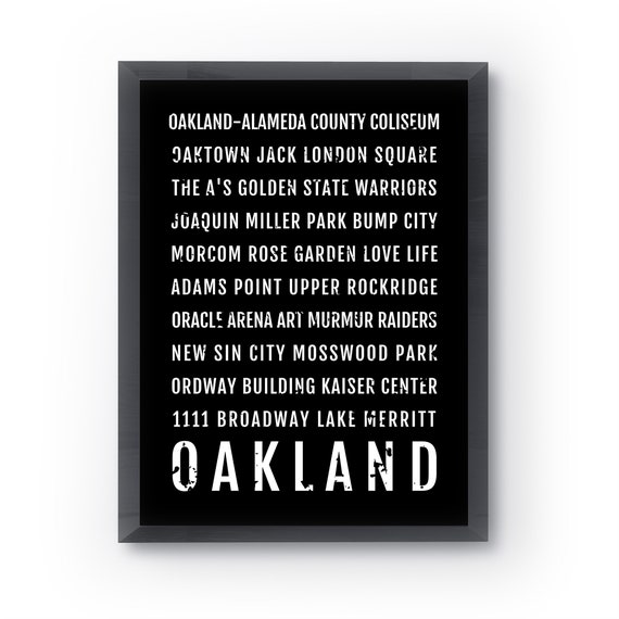 Oakland Print Oakland Subway Sign Poster California Wall | Etsy