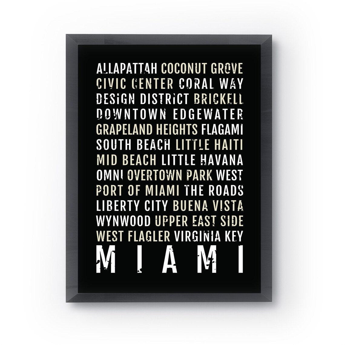Miami Print Miami Subway Sign Poster Florida Wall Art | Etsy