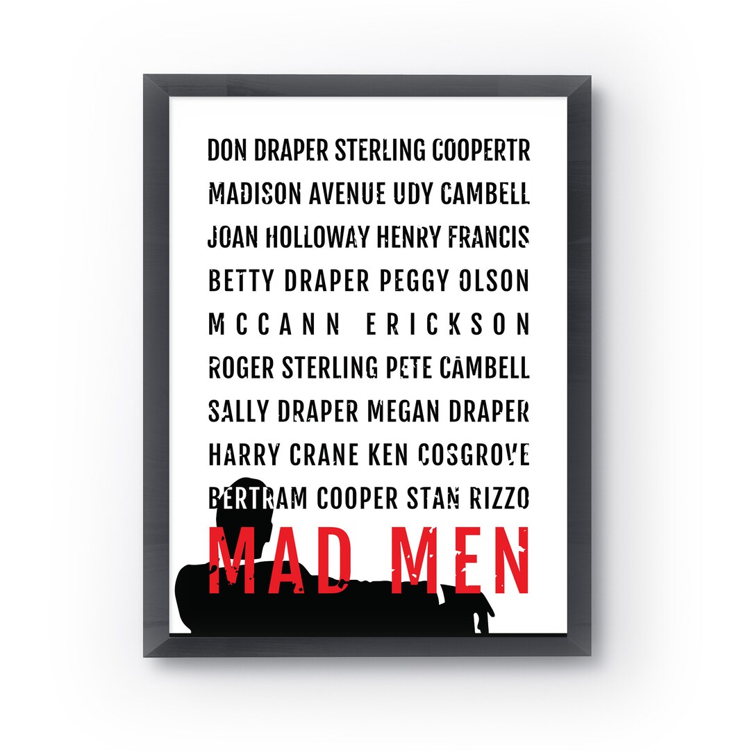 Mad Men Print Don Draper Poster Boyfriend Gift Husband - Etsy