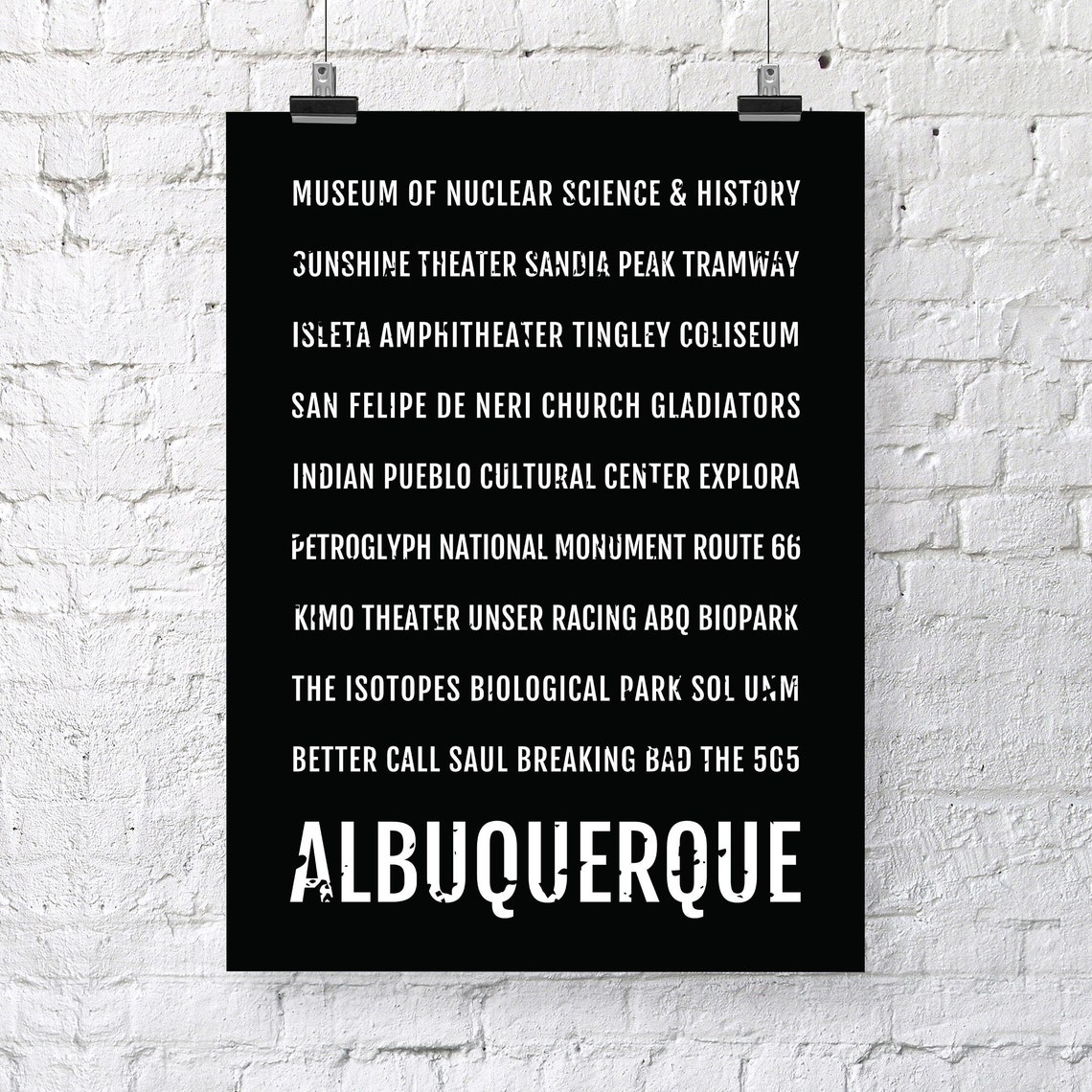 Albuquerque Print Albuquerque Subway Sign Poster New Mexico - Etsy