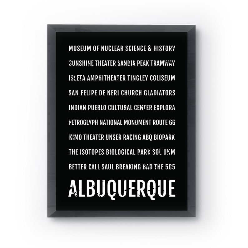 Albuquerque Print Albuquerque Subway Sign Poster New Mexico - Etsy