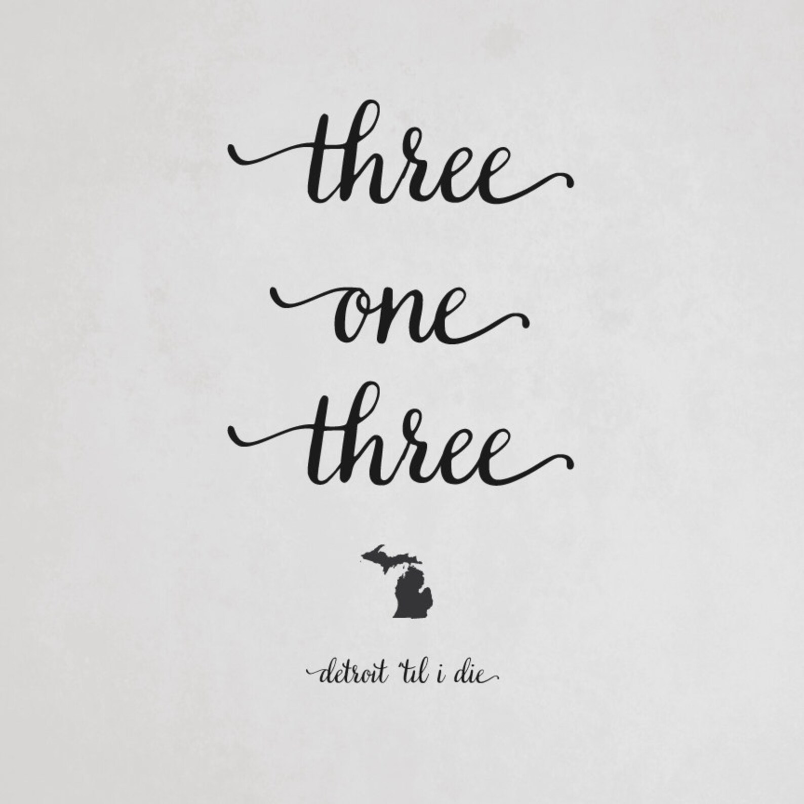 Detroit 313 Area Code Print Michigan Typography Poster - Etsy