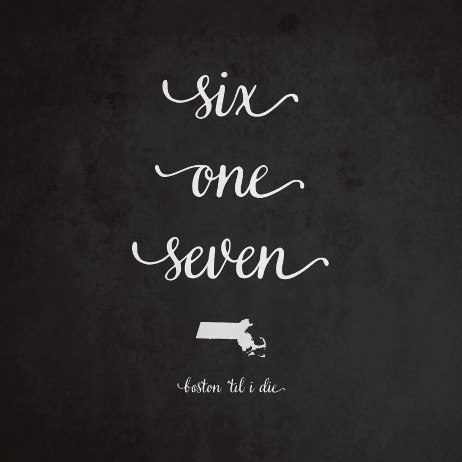 Boston 617 Area Code Print Massachusetts Typography Poster - Etsy