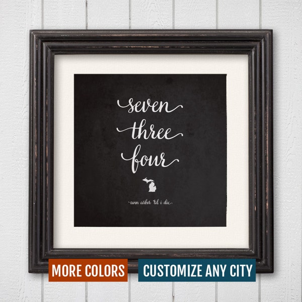 Area Code 734area - Etsy