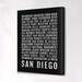 San Diego Print San Diego Subway Sign Poster California Wall - Etsy