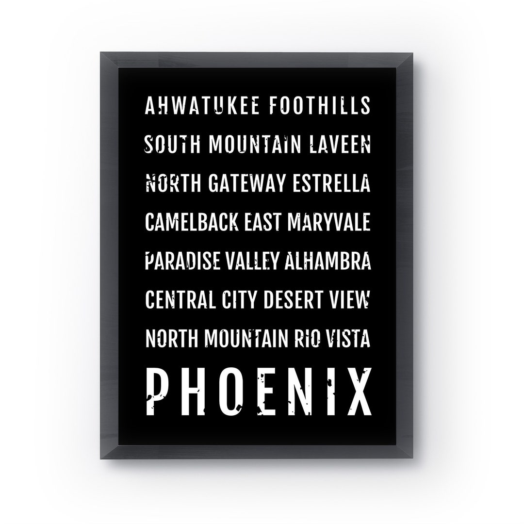 Phoenix Print, Phoenix Subway Sign Poster, Arizona Wall Art, Décor ...