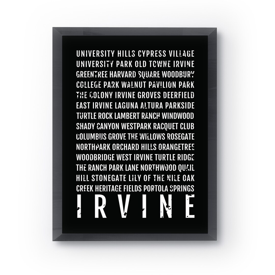 Irvine Print, Irvine Subway Sign Poster, California Wall Art, Décor ...