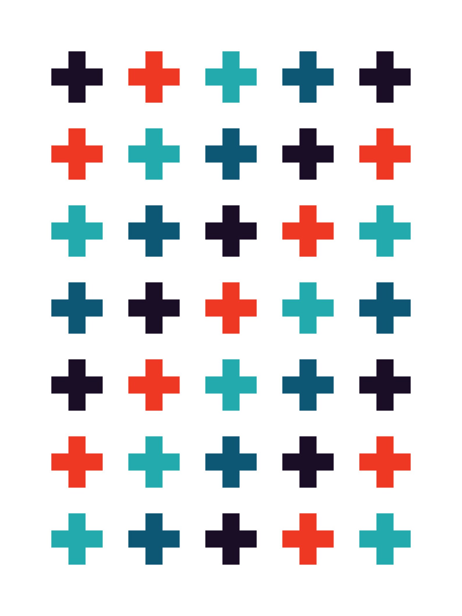 Plus Sign Print Scandinavian Cross Poster Swiss Cross | Etsy