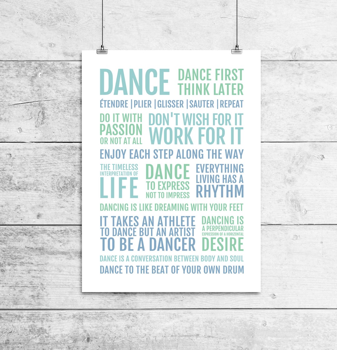 Dancer Manifesto Print Dancing Gift for Men or Women, Motivational ...