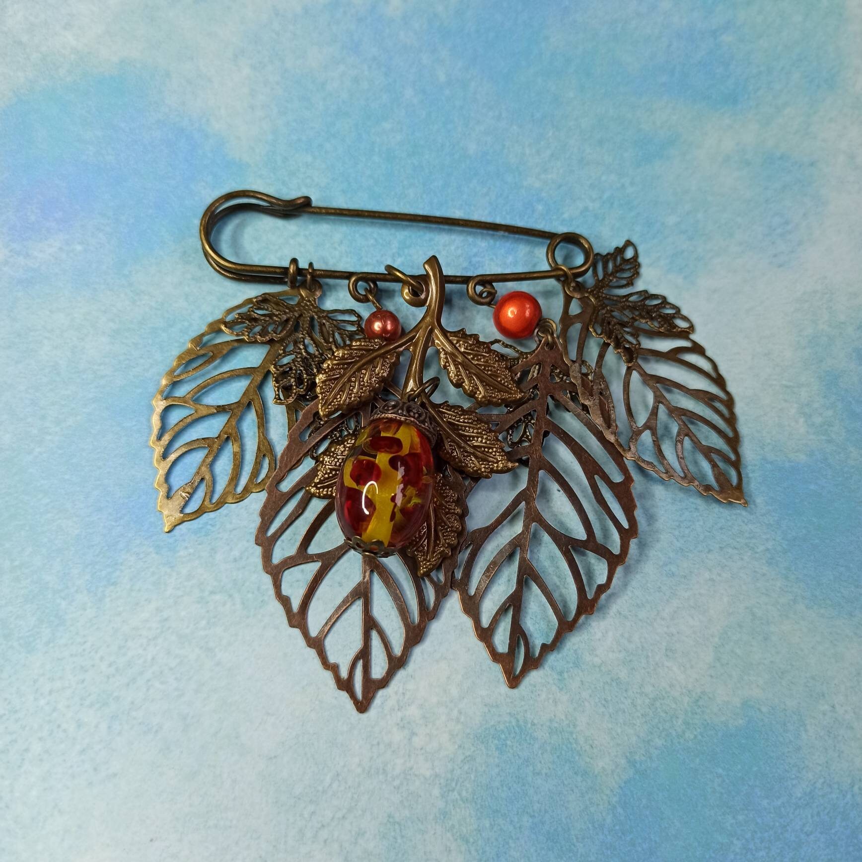 Leaves Brooch Gift Brooch Oak Leaf Brooch Brooch With Oak | Etsy