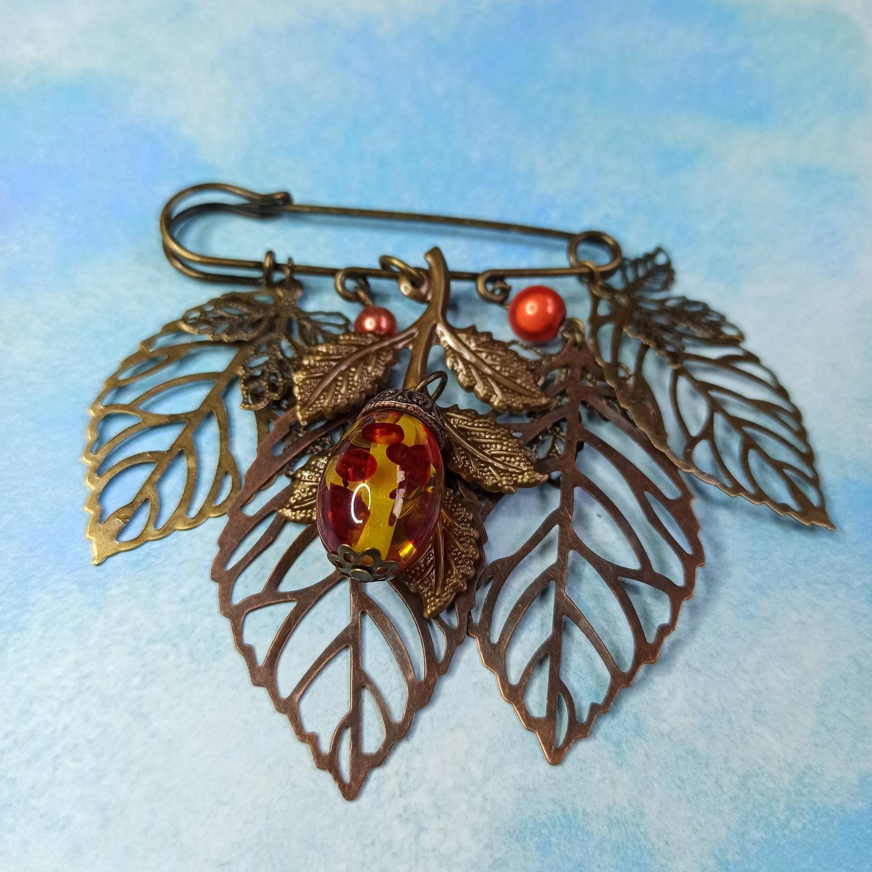 Leaves Brooch Gift Brooch Oak Leaf Brooch Brooch With Oak | Etsy