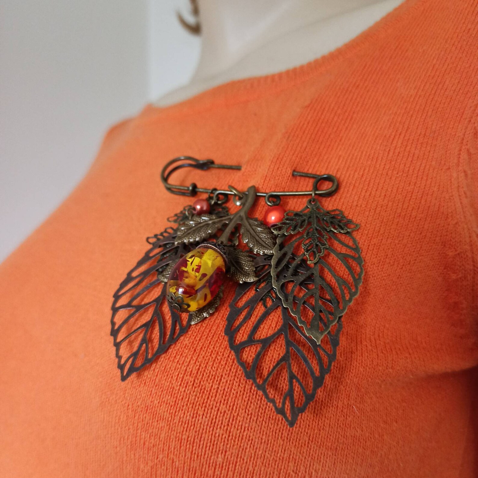 Leaves Brooch Gift Brooch Oak Leaf Brooch Brooch With Oak | Etsy