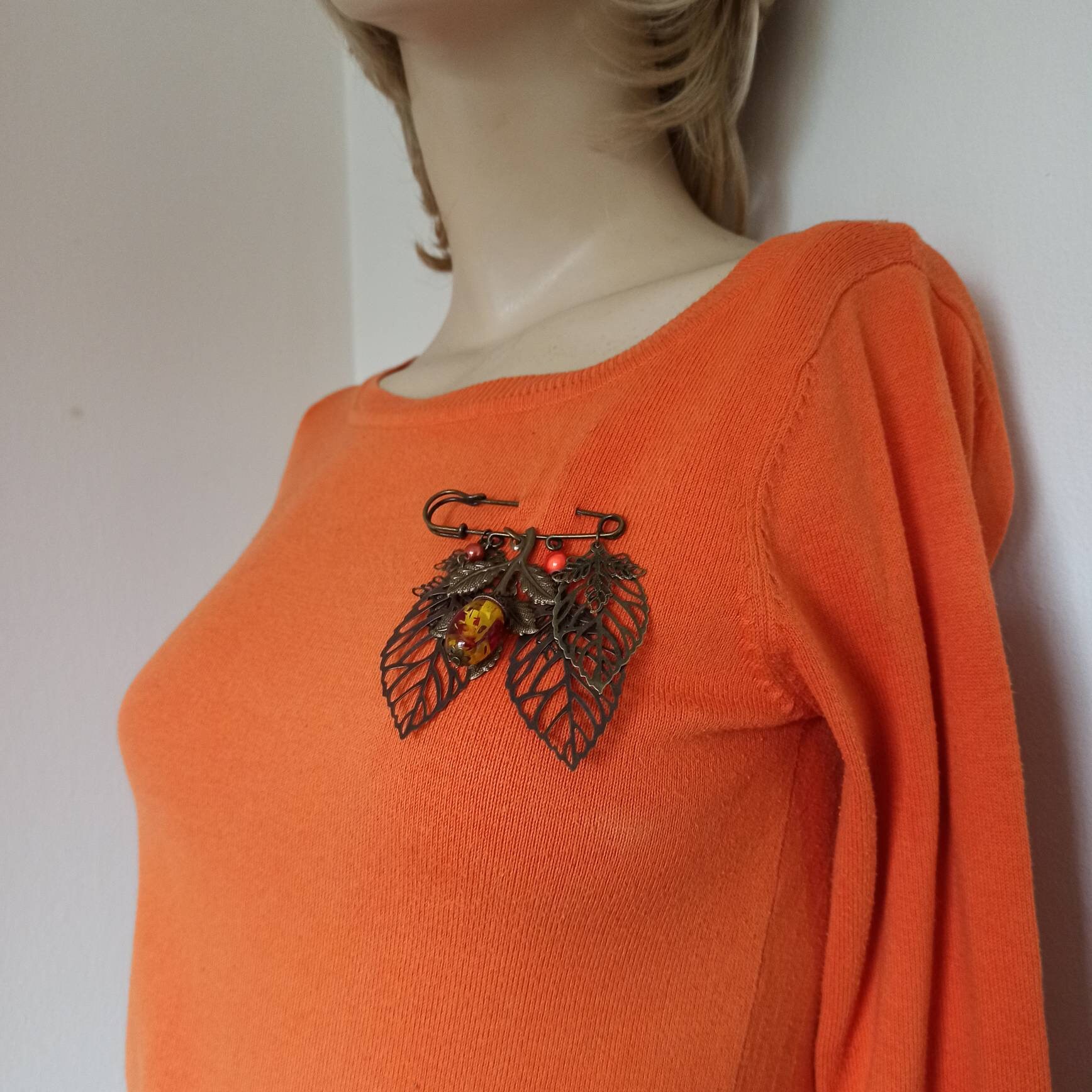 Leaves Brooch Gift Brooch Oak Leaf Brooch Brooch With Oak | Etsy