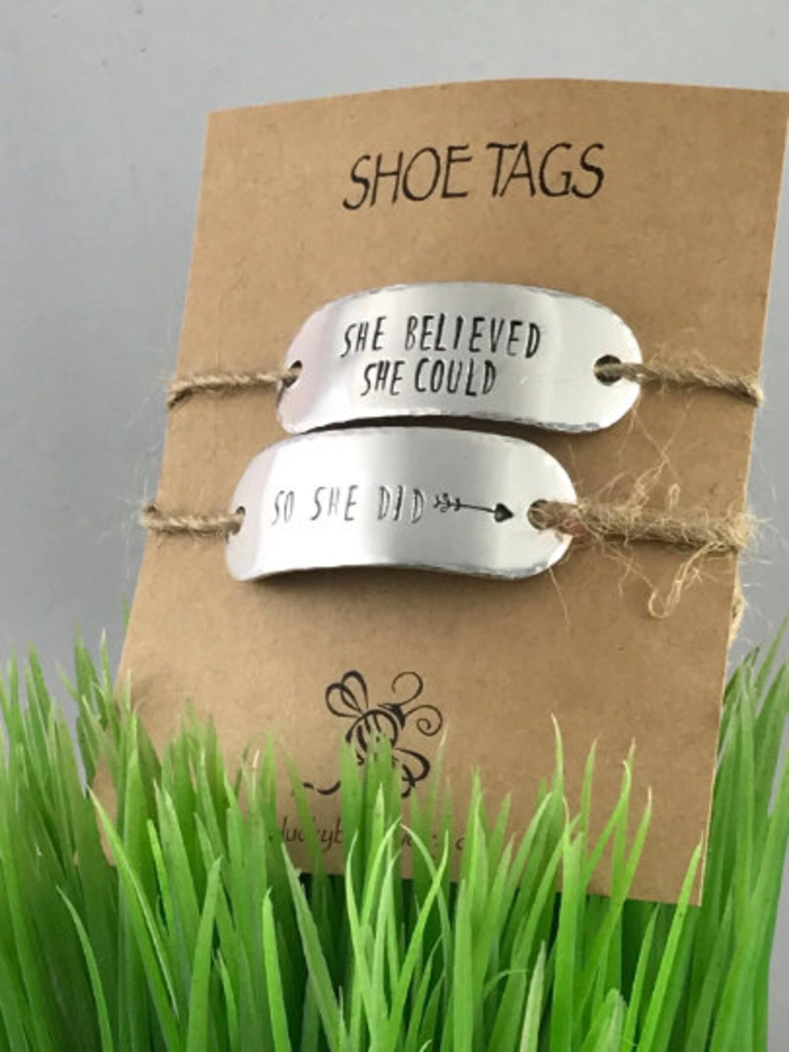 Personalized Shoe Tags Hand Stamped Shoe Tag Marathon | Etsy