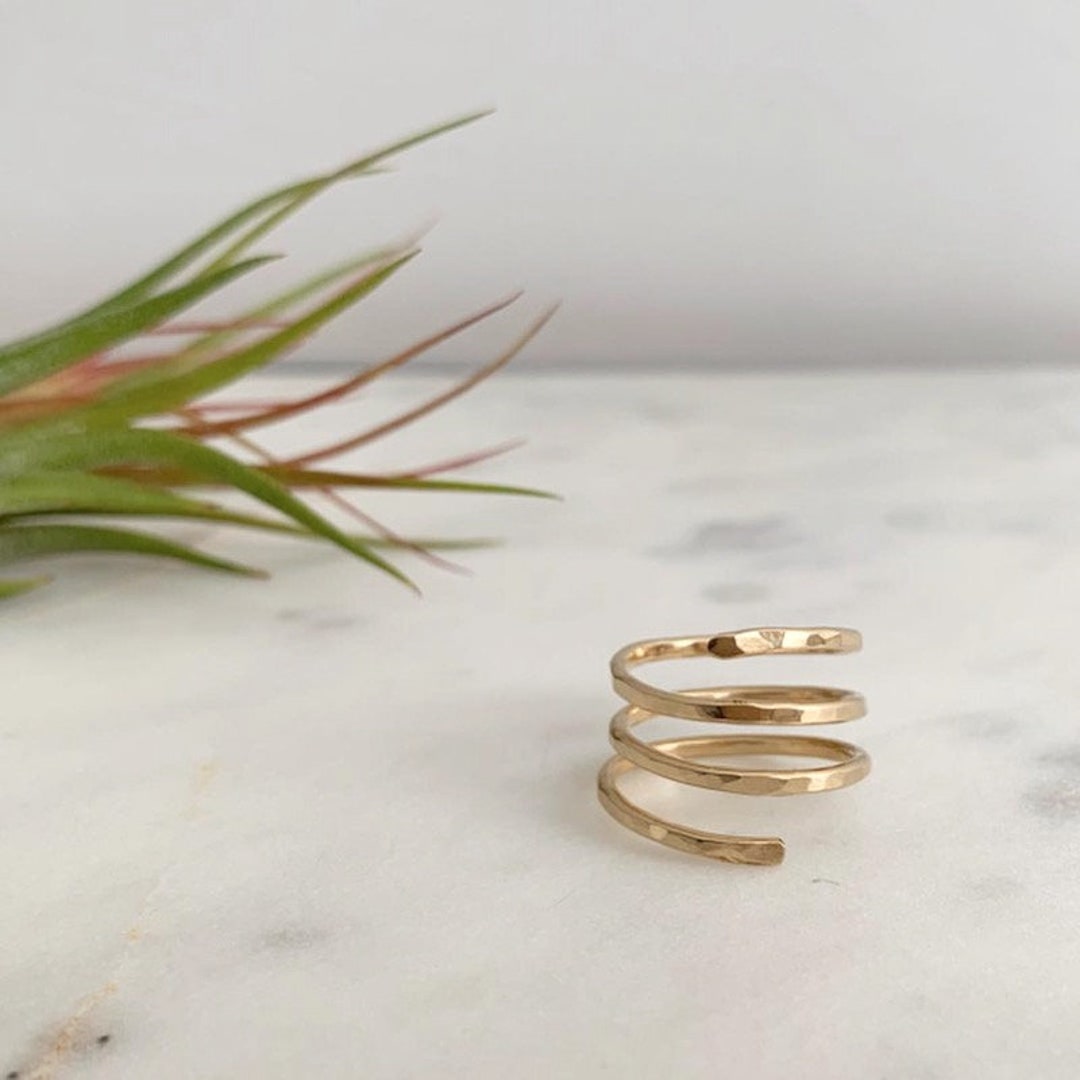 Spiral Triple Coil Ring - Etsy