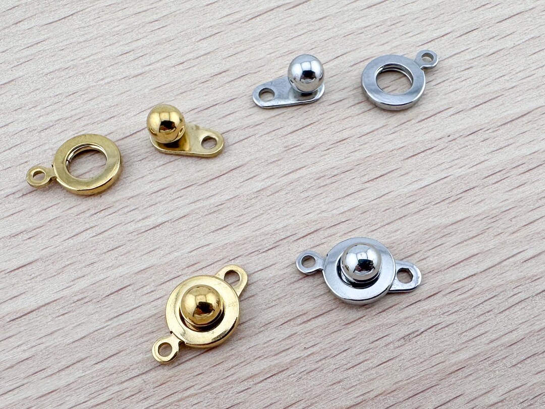 Stainless Steel Snap Clasp/push Button Clasp DIY Jewelry Supplies - Etsy