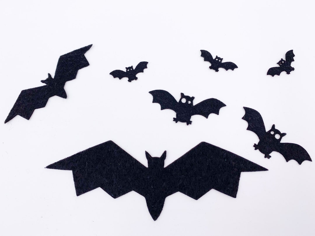 Bat Felt Shape Bat Die Cut Mixed Size Bats Die Cut Craft - Etsy