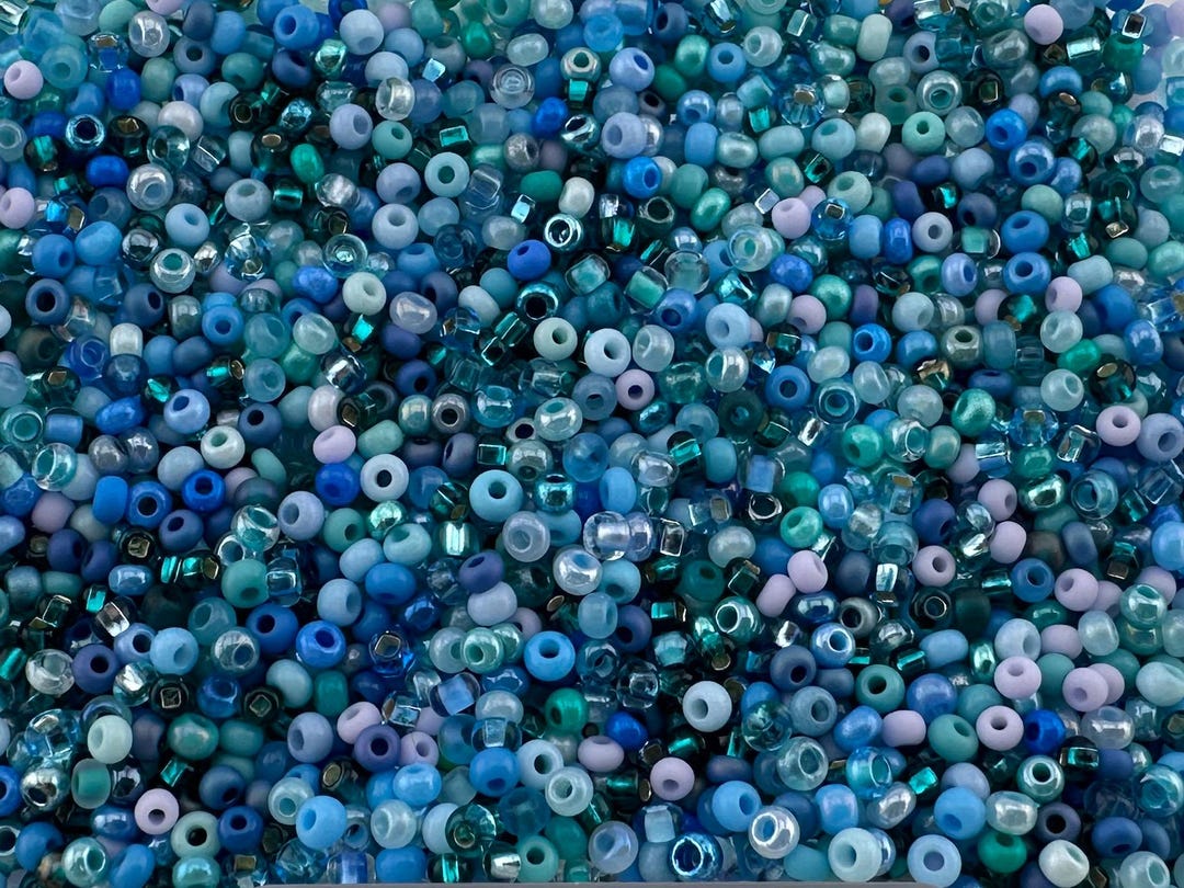 10/0 Preciosa Ornela Czech Seed Beads 818 Mix (blue/ Green) 20g ...