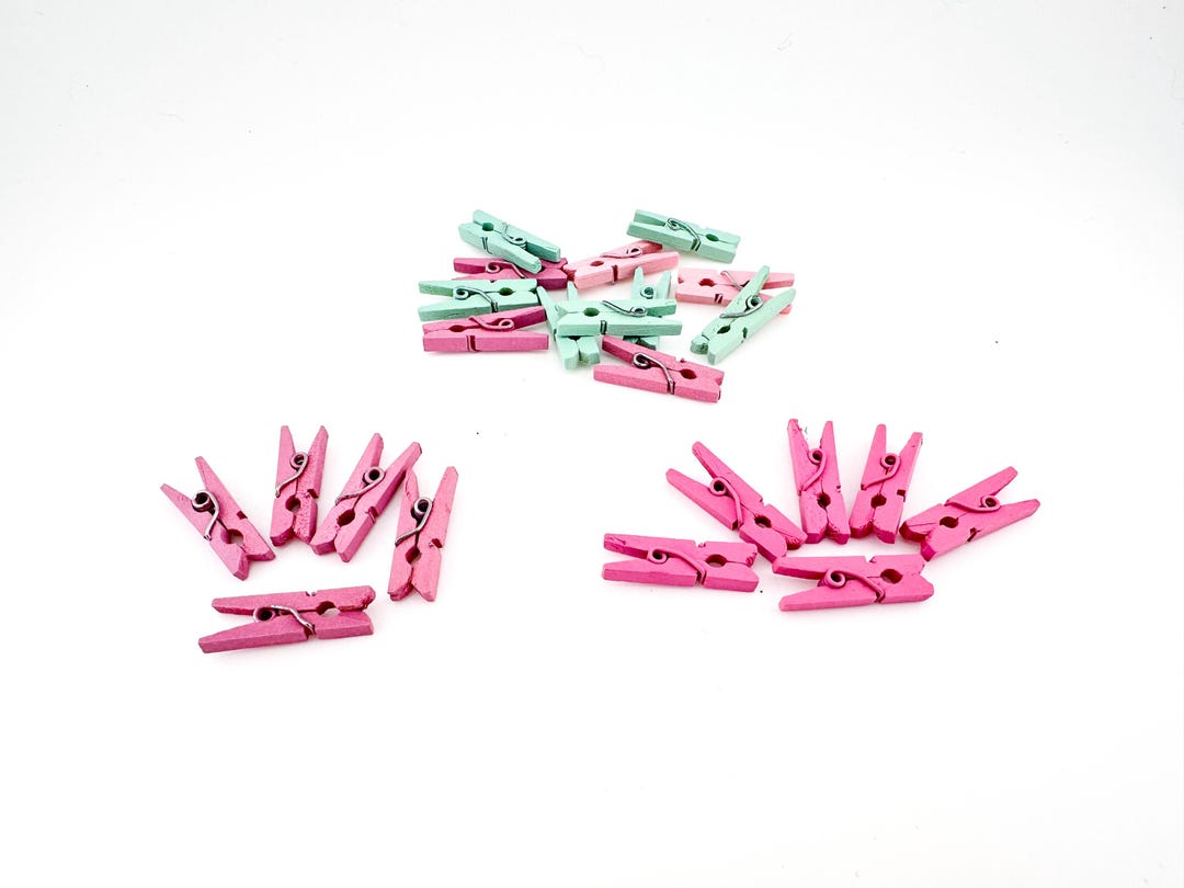 30 Mini Clothespins (2.5cm) VI, Mini Clothes Pegs, Clothespins Mini ...