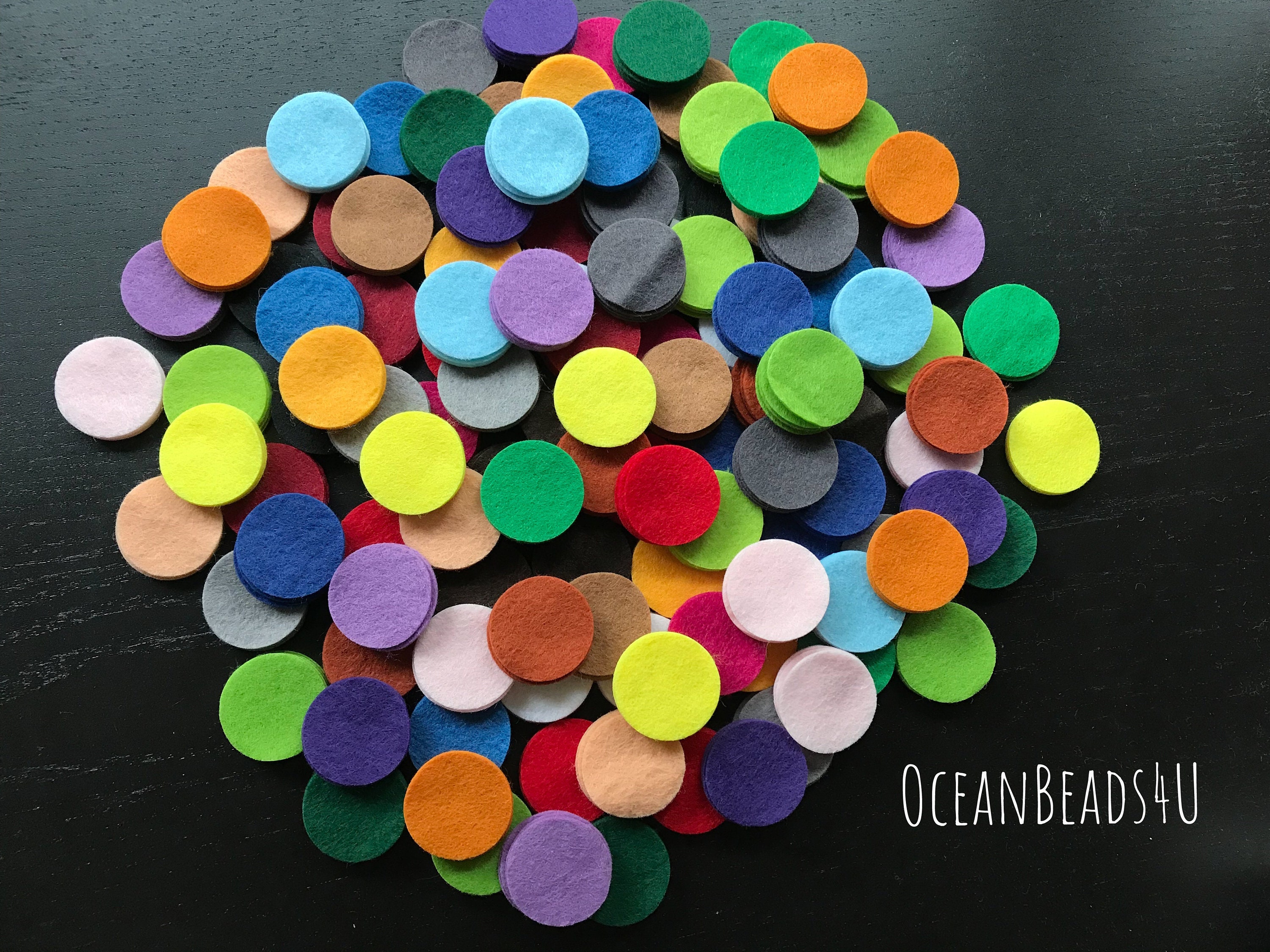 100 Felt Circles color/size free choice Felt Die Cuts | Etsy