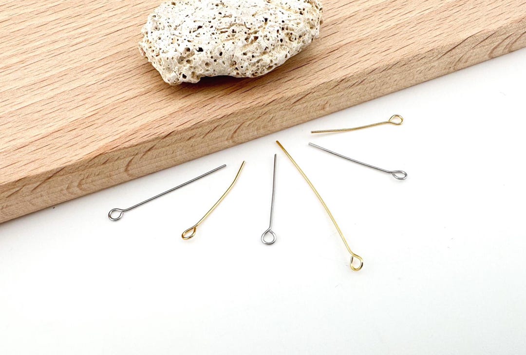 Eye Pins Stainless Steel 20mm 25mm 30mm 40mm 60mm 70mm Golden/ Silver ...