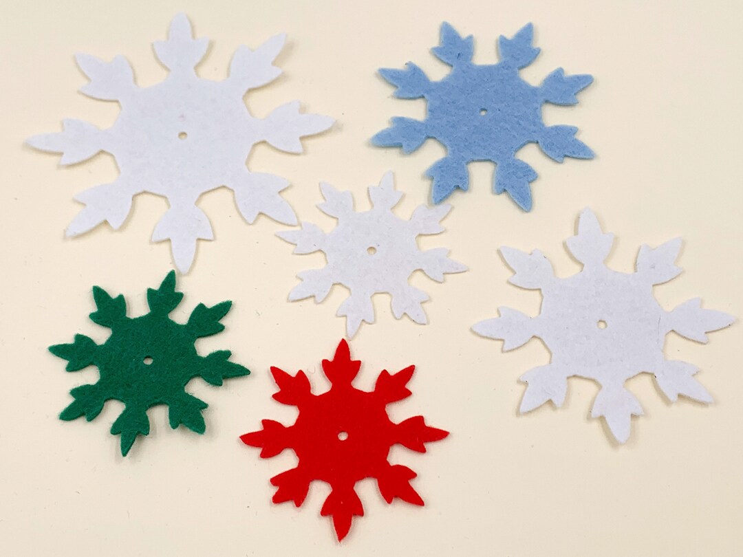 Felt Snowflake Die Cut Shape for Christmas Decorations, DIY Sewing ...