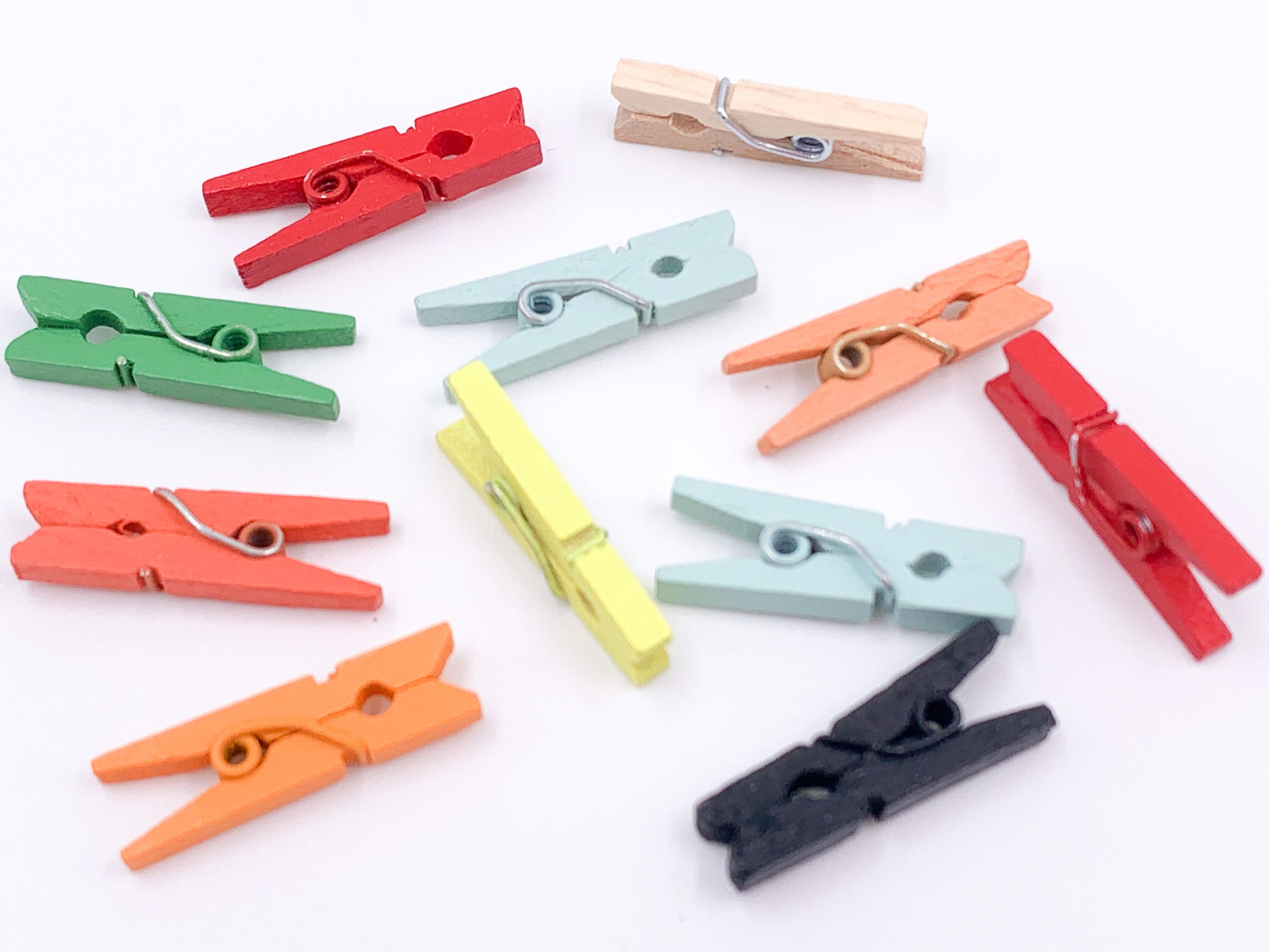 25/50/100 Mini wooden Clothespins 2.5cm mini clothes pegs | Etsy