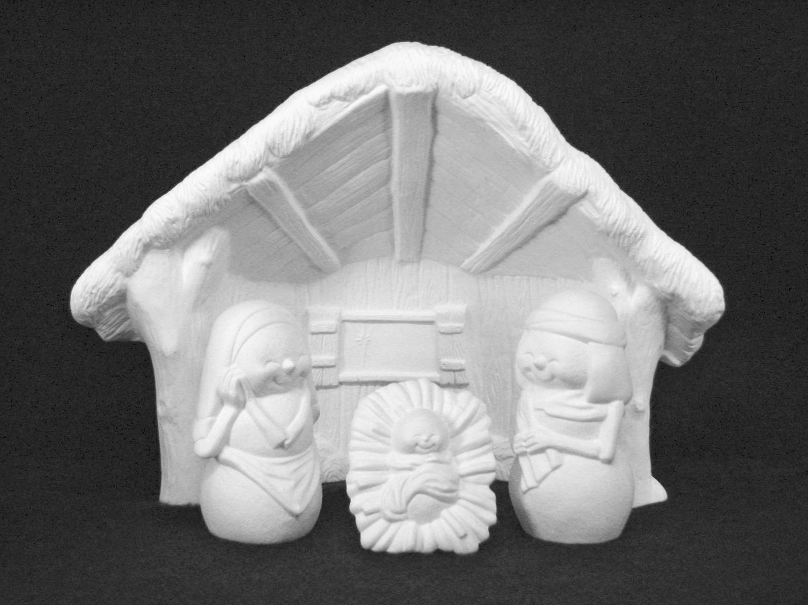 Christmas Snowmen Nativity Set with Manger | Etsy