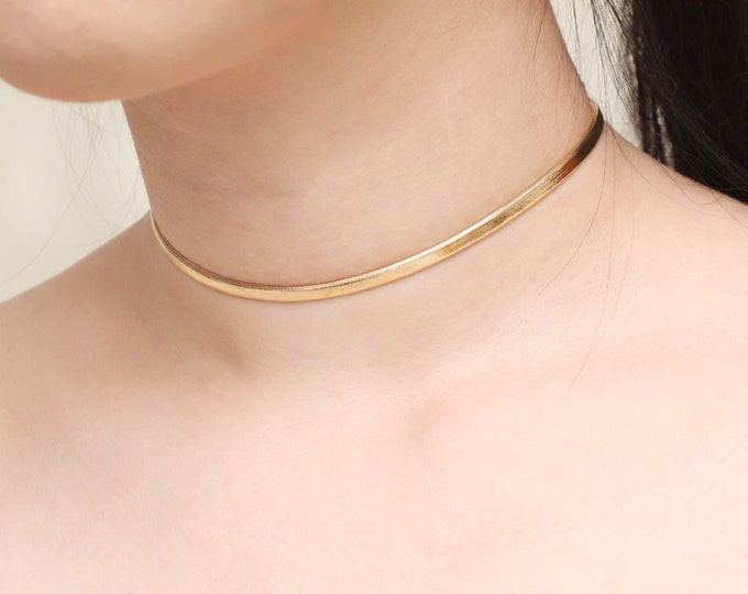 Gold String Choker Simple Choker Necklace Basic Choker - Etsy