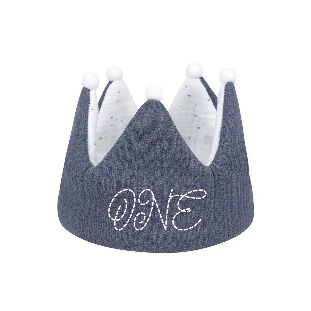Custom Hand Embroidered Baby Crown Perfect for 1st Birthday, 1/2 ...