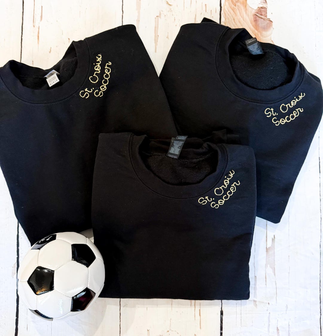 Custom Hand-embroidered Sports Team Sweatshirt – Personalized Name ...