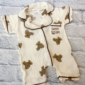 Custom Hand-embroidered Baby Pajamas / Short Baby Romper / Sleeper - Etsy