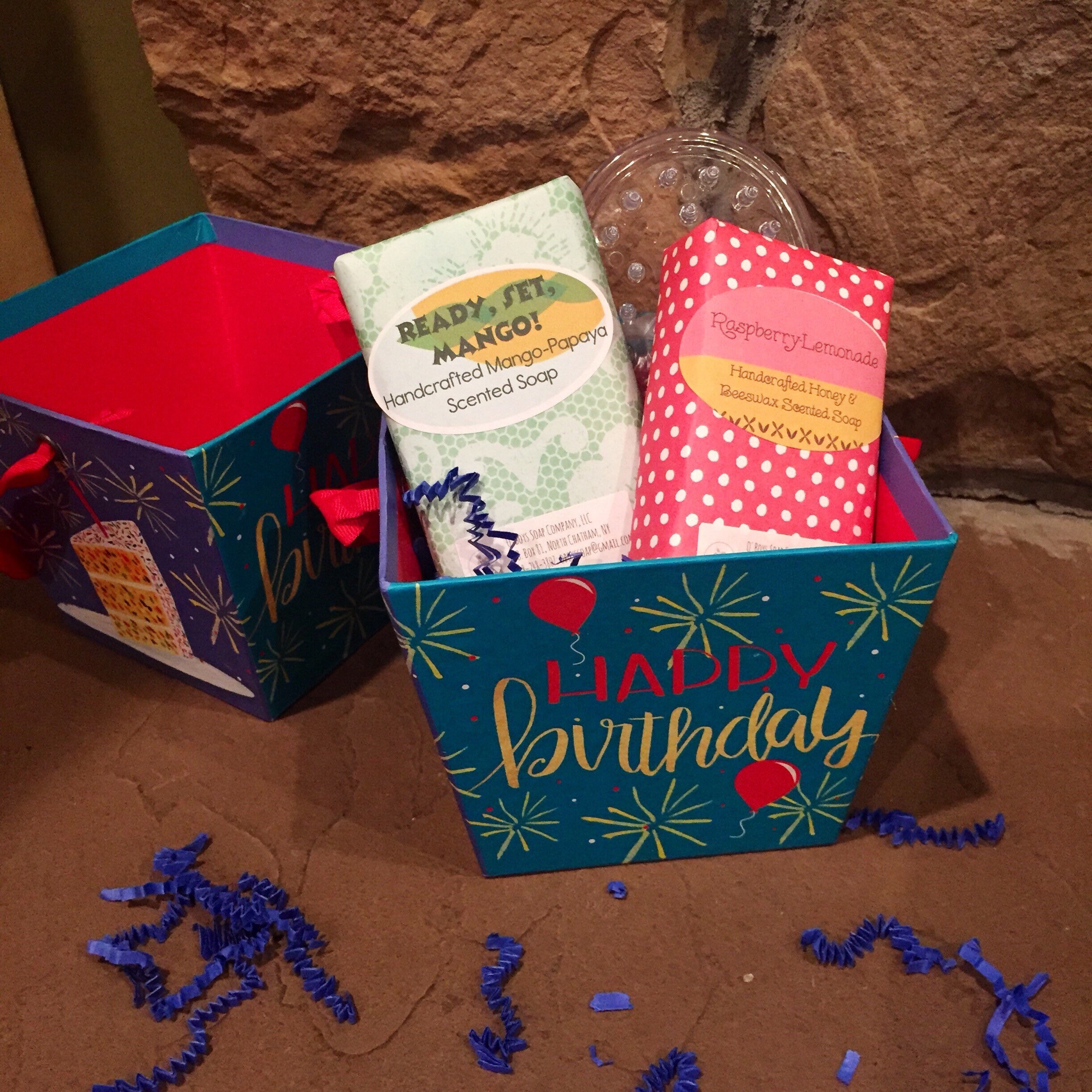 Happy Birthday Gift Boxes Birthday Soap Gift Baskets | Etsy