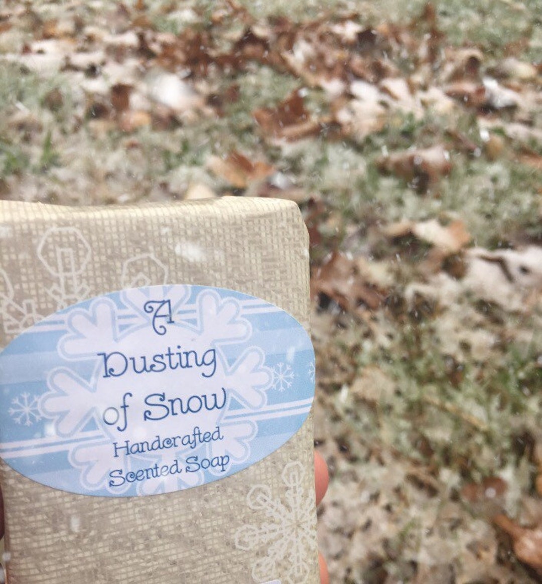 Handmade Holiday Scented Vegan Soap, A Dusting of Snow - Etsy