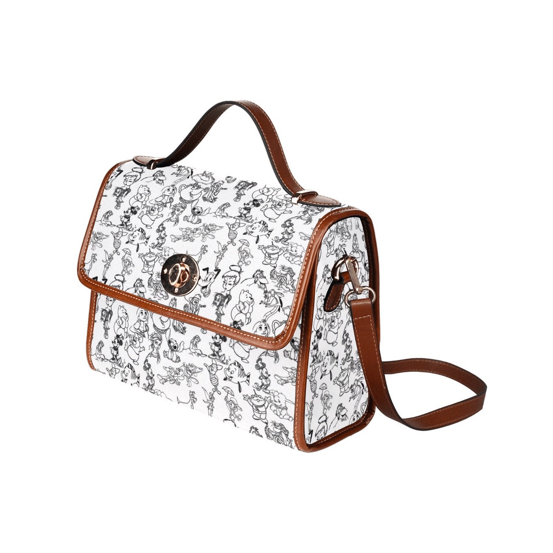 Disney Sketch Canvas Crossbody Purse | Disney Characters Purse ...