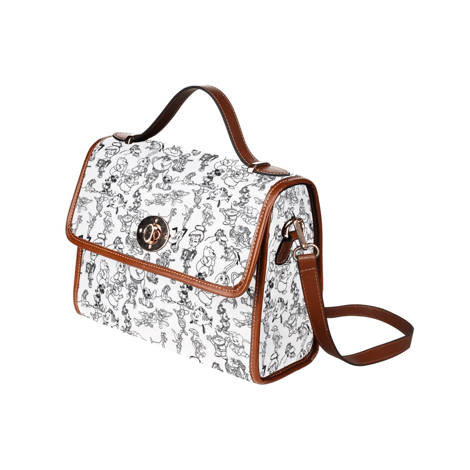 Disney Sketch Canvas Crossbody Bag| Disney Characters Bag sold by Jerry ...