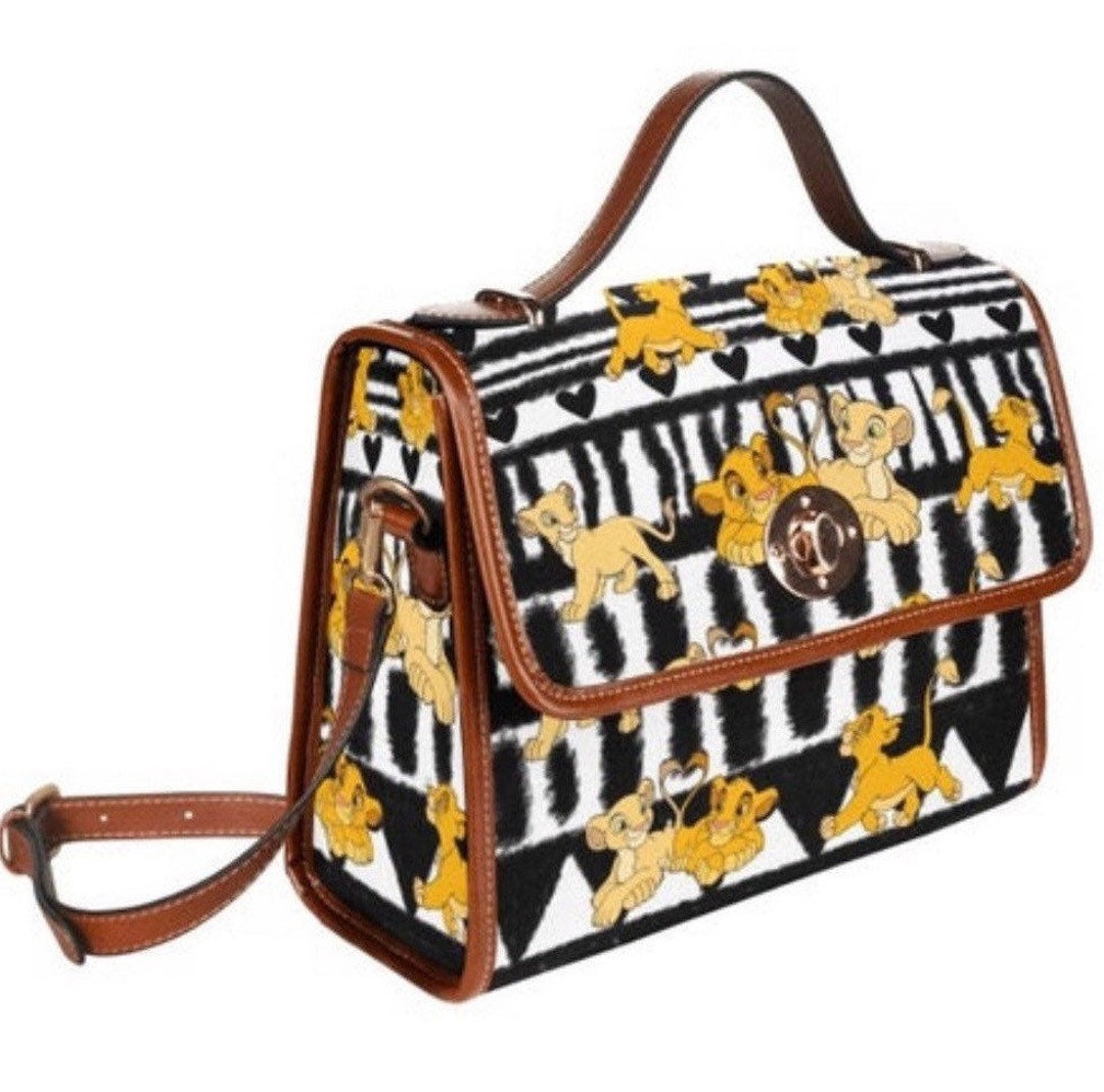 Simba and Nala Canvas Crossbody Purse Lion King Purse Lion King ...