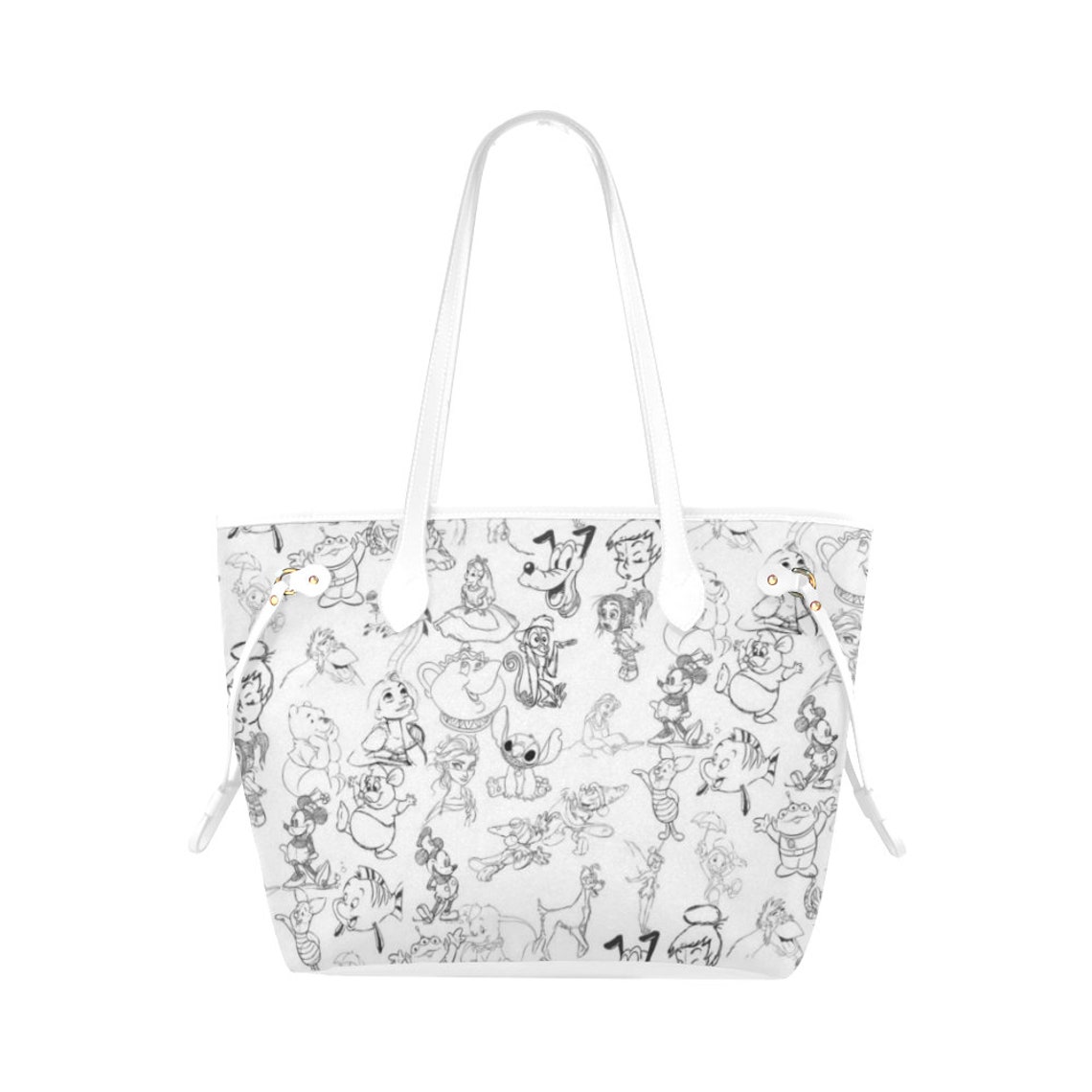 Disney Sketch Canvas Purse Disney Characters Purse | Etsy