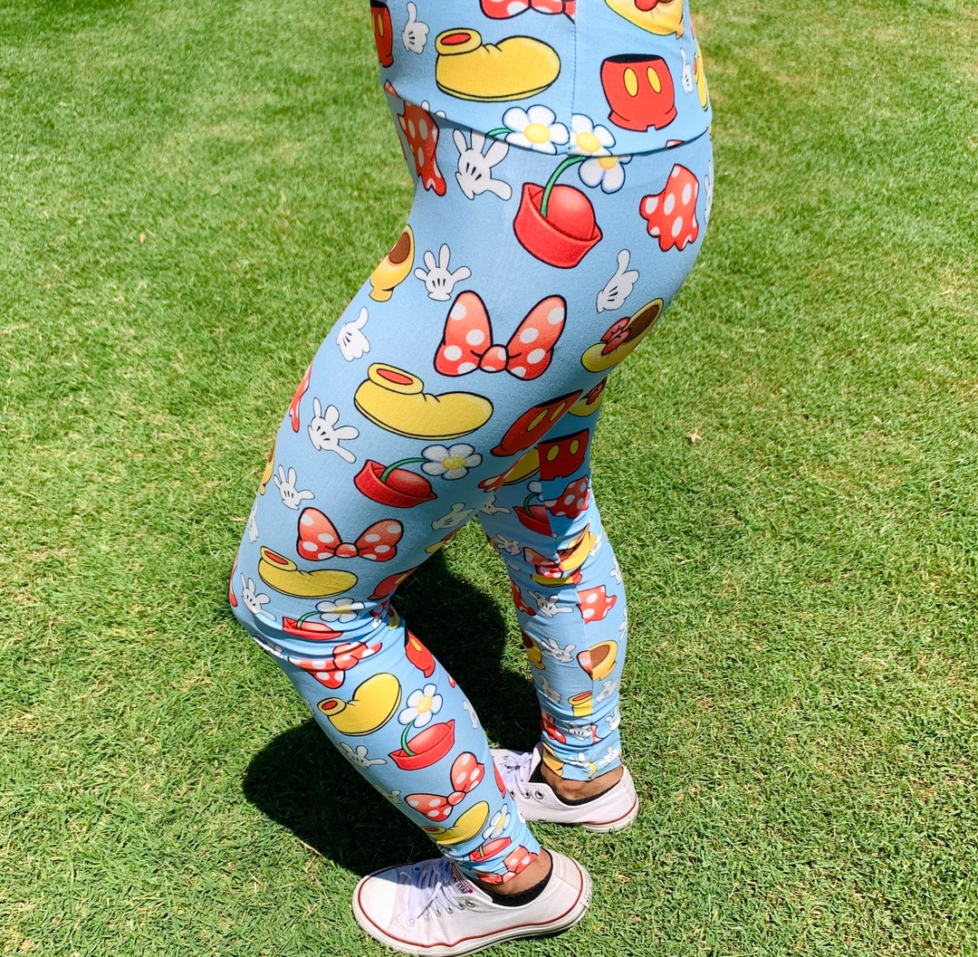 Mickey and Minnie Leggings Disney Leggings Mickey Yoga - Etsy