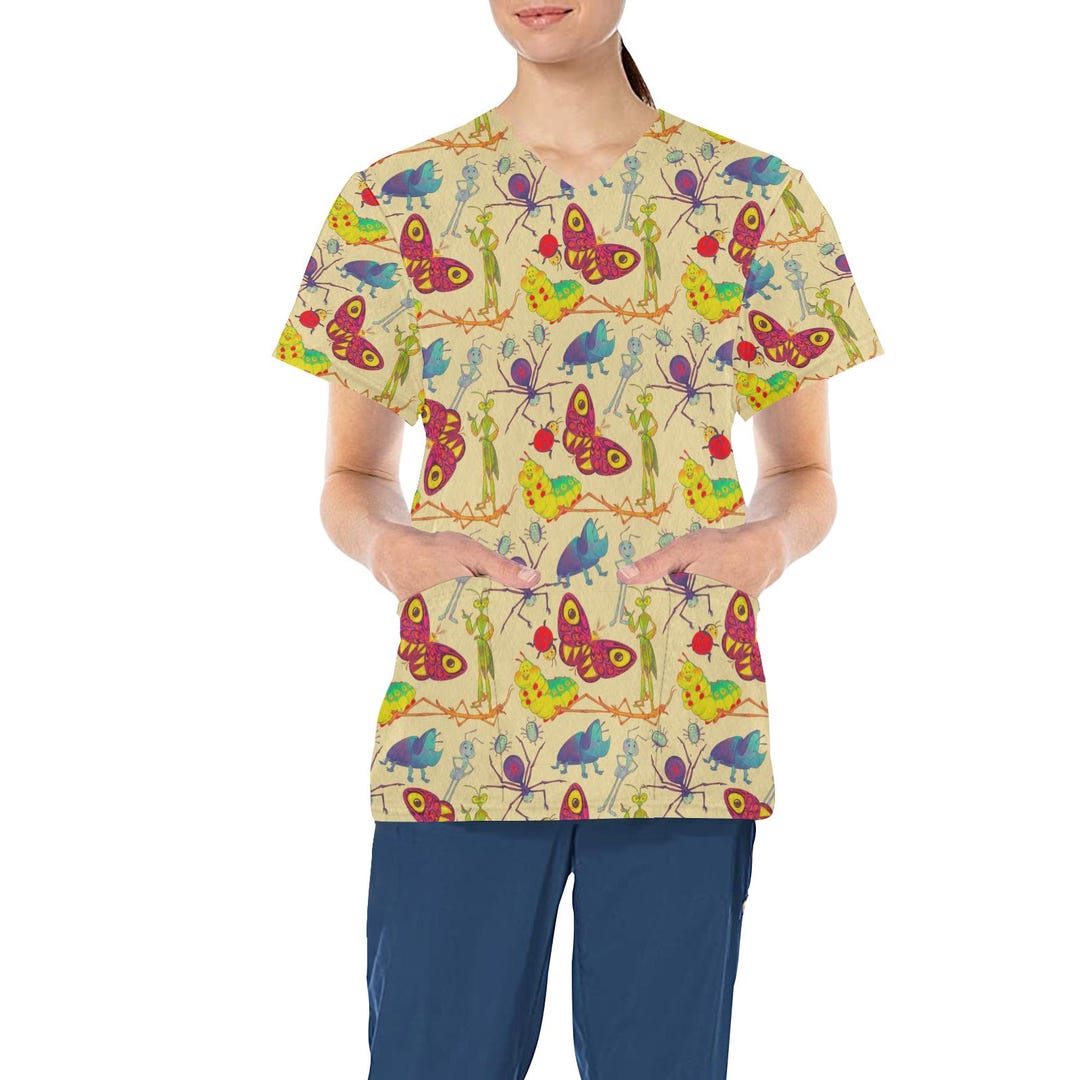 A Bug's Life Scrub Top | Bug's Life Scrub Top | Disney Nurse Scrub Top ...