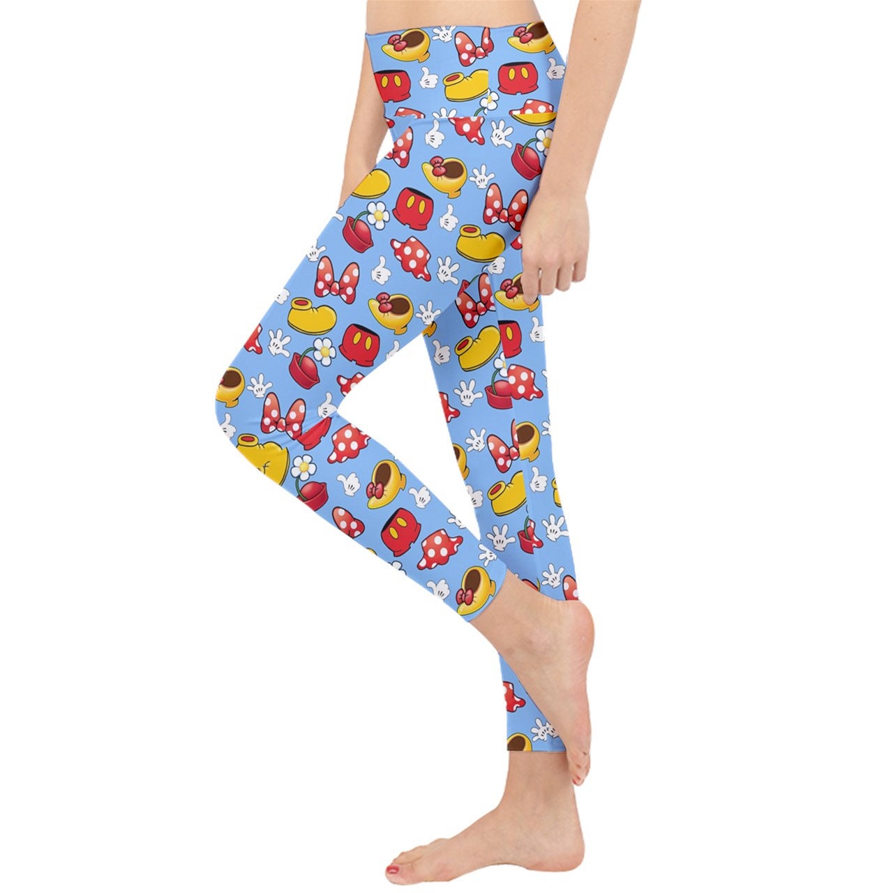 Mickey and Minnie Leggings Disney Leggings Mickey Yoga | Etsy