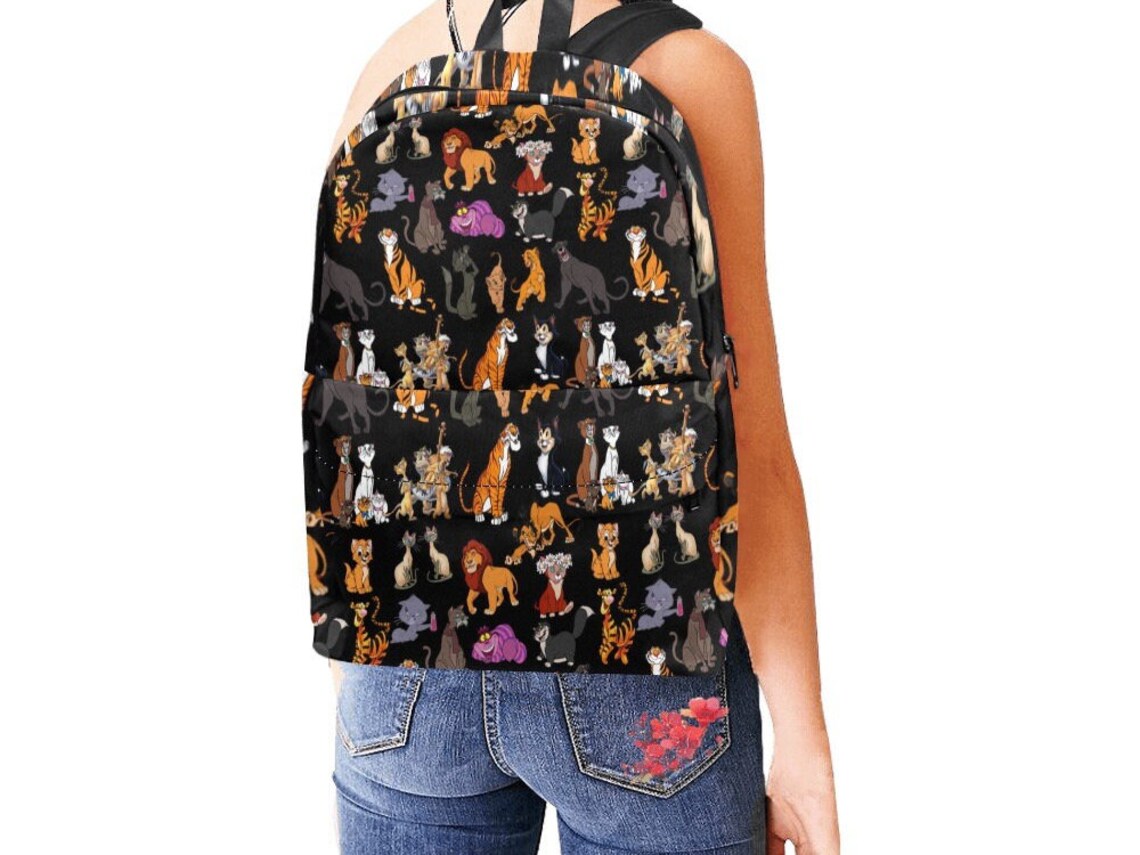 Disney Cats Backpack Disney Cats Book Bag Cats Backpack - Etsy