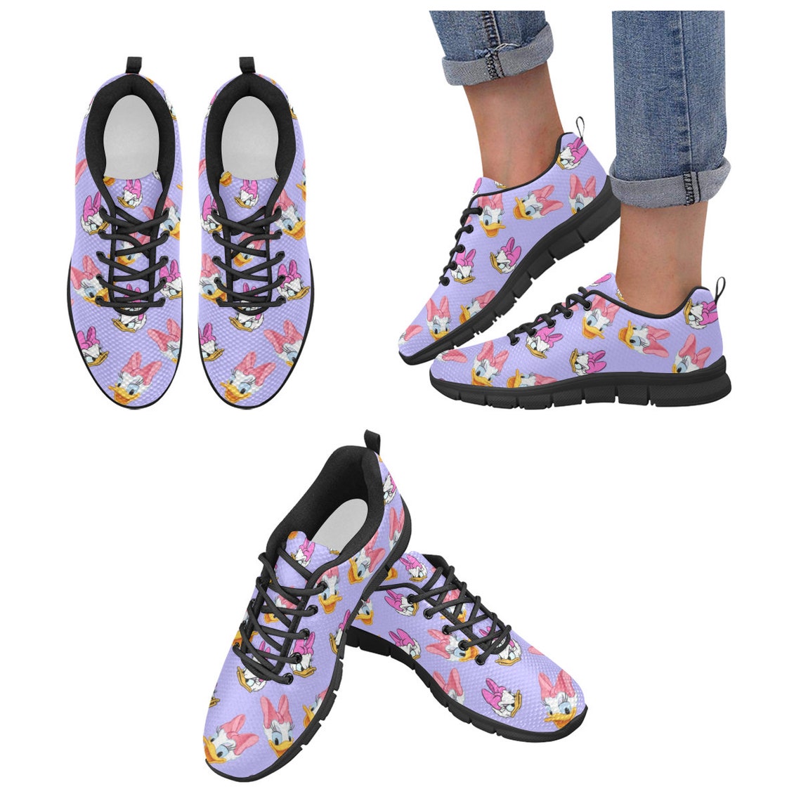 Daisy Duck Shoes Daisy Shoes Disney Shoes Disney Tennis | Etsy