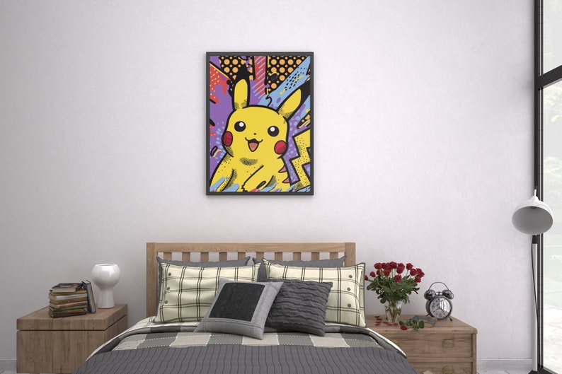 Pokémon Poster, Pikachu Printable Digital Print, Wall Art Gift for Kids ...