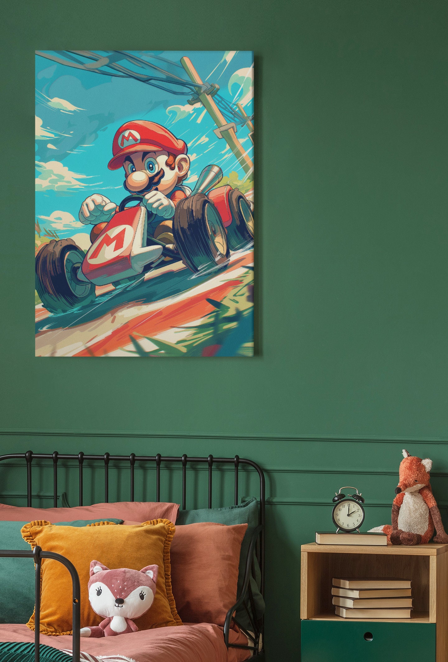 Mario Kart Racing - Poster Art, Vibrant Video Game Wall Decor, Digital ...