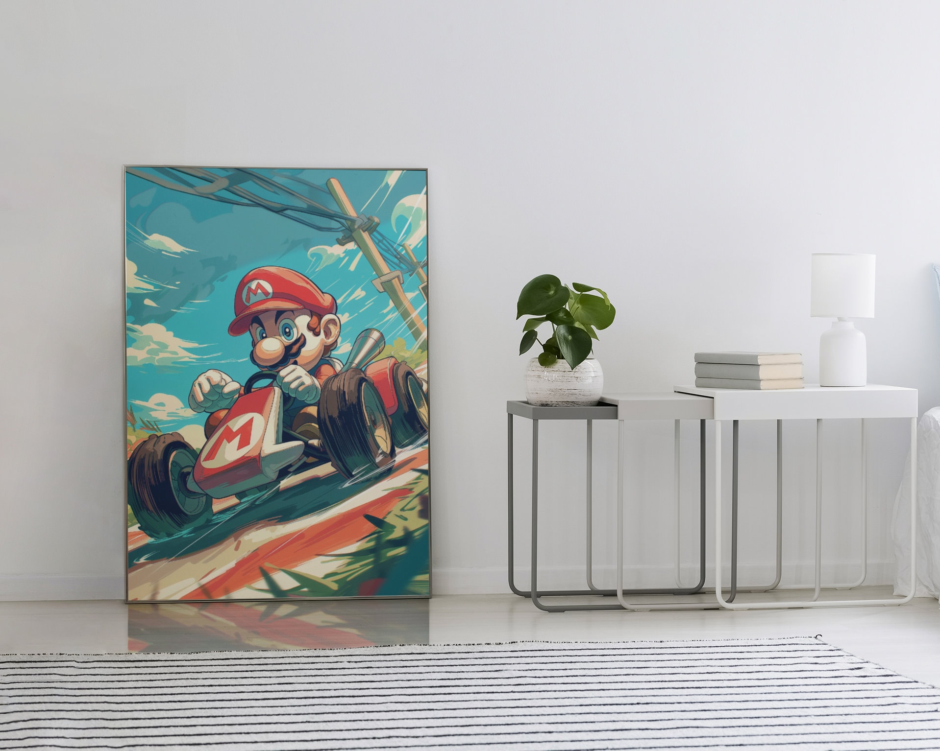 Mario Kart Racing - Poster Art, Vibrant Video Game Wall Decor, Digital ...